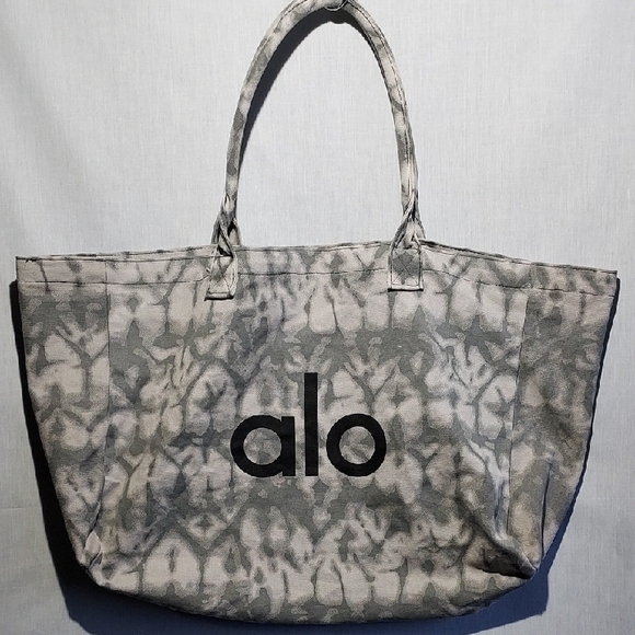 ALO Yoga | Bags | Alo Yoga Large Canvas Tote Bag Dip Dye Gray | Poshmark